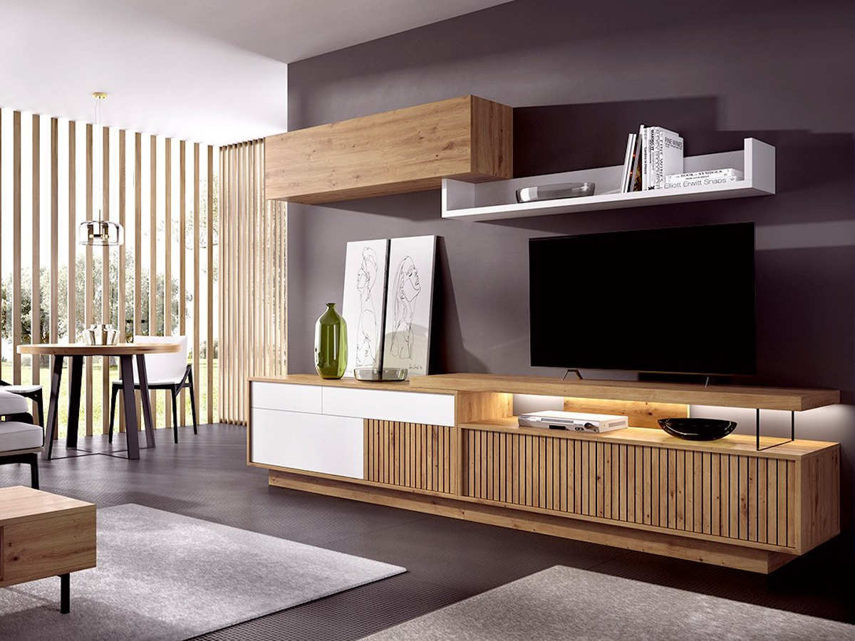 Mueble salón moderno DUO-01 - ilumueble