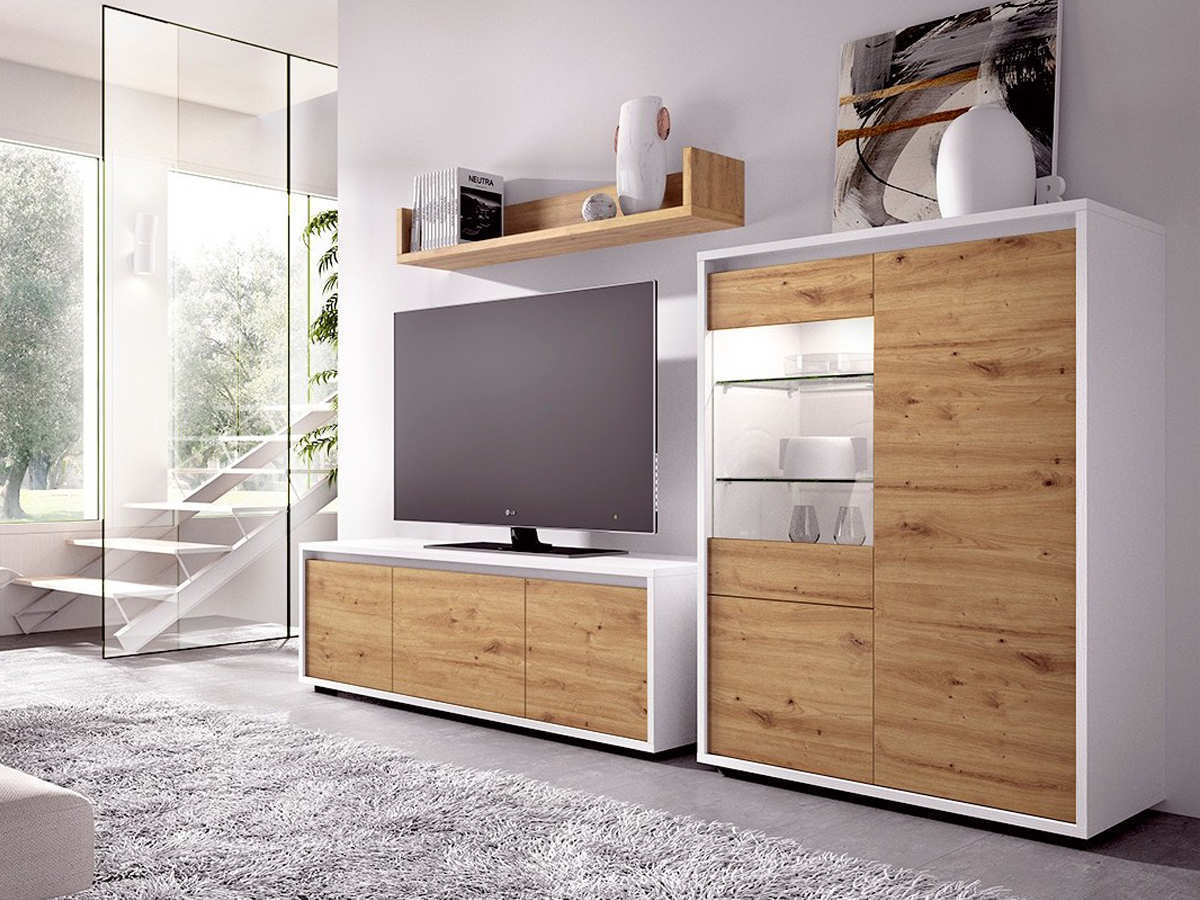 Mueble salón moderno DUO-34 - ilumueble