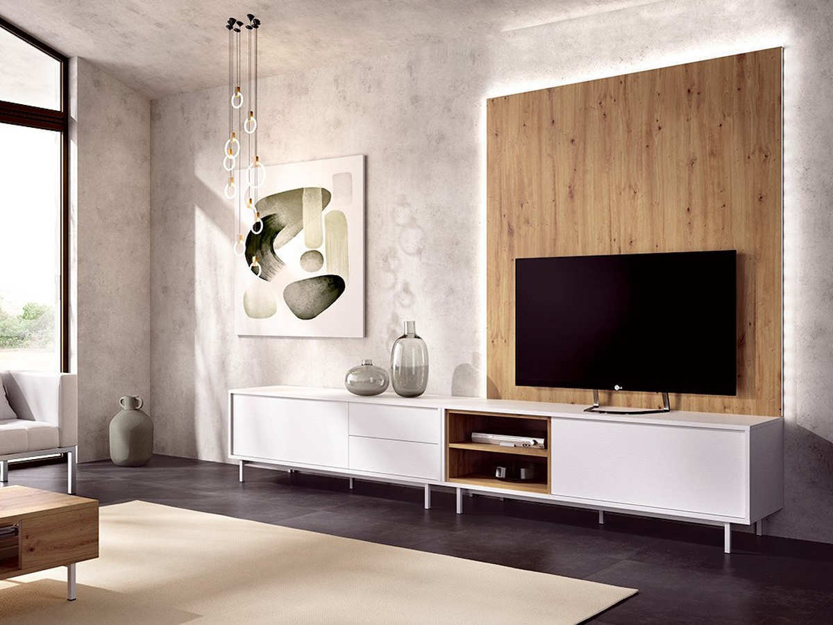 Mueble salón moderno DUO-47 - ilumueble