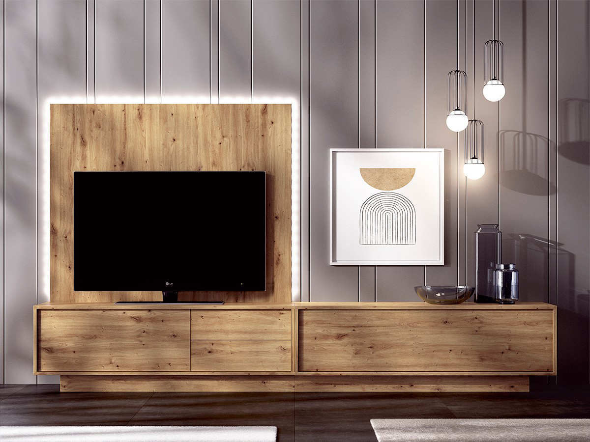 Mueble salón moderno DUO-58 - ilumueble