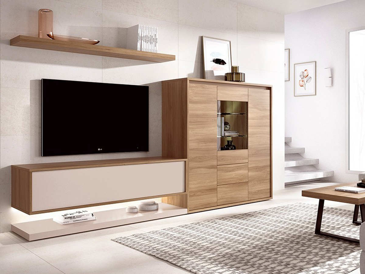 Mueble salón moderno DUO-63 - ilumueble