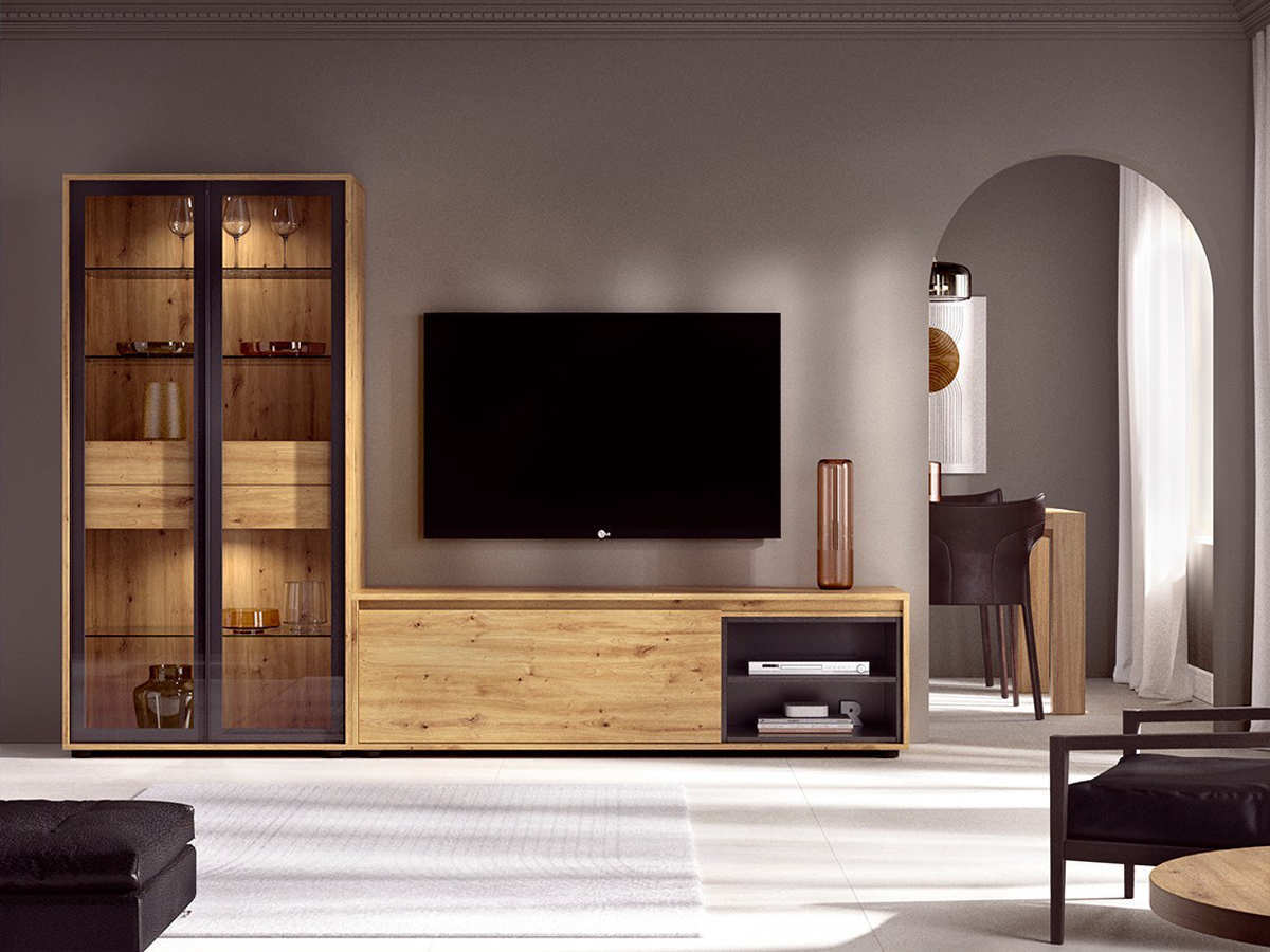Mueble salón moderno DUO-65 - ilumueble