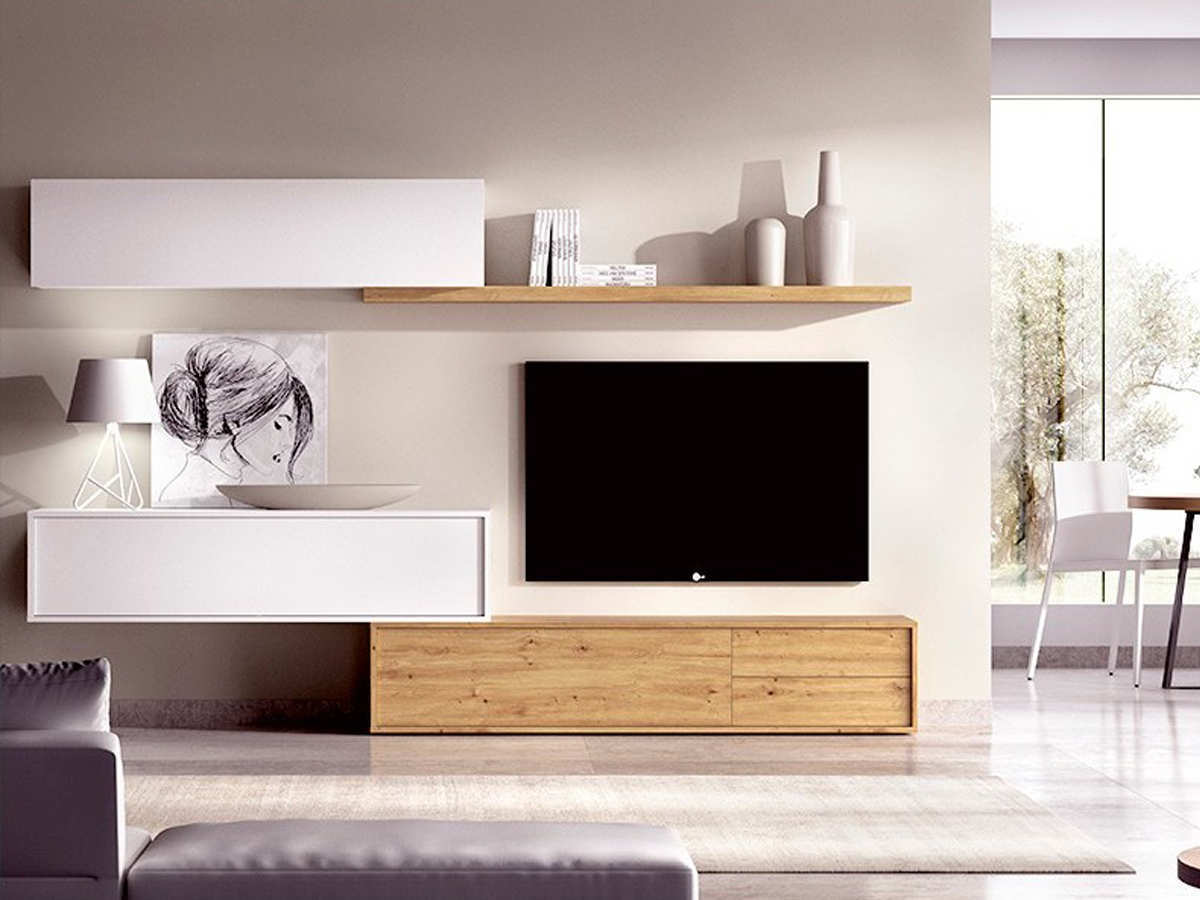 Mueble salón moderno DUO-66 - ilumueble