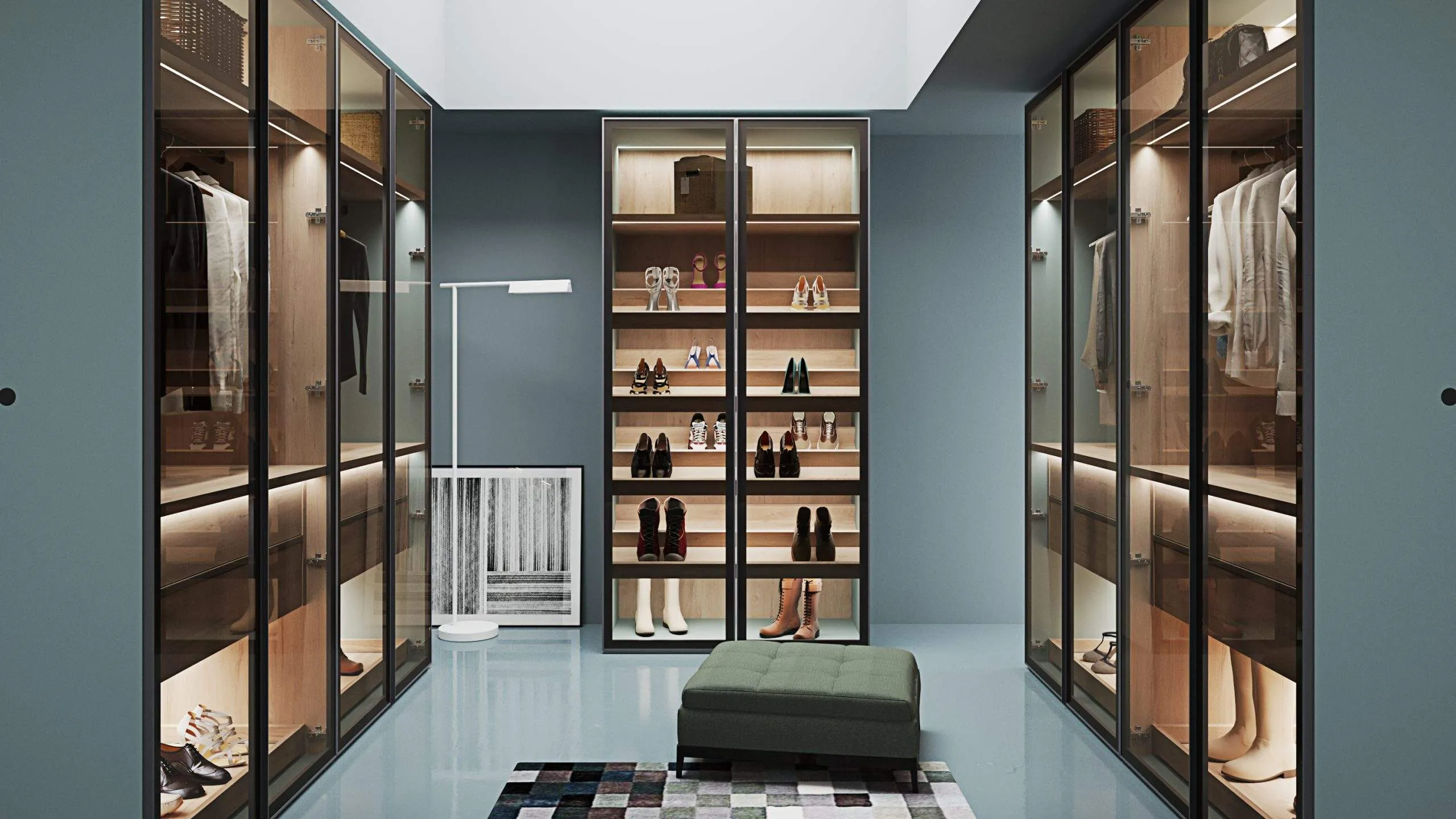 AV009 - Armarios vestidores y zapateros con puertas de cristal e ...