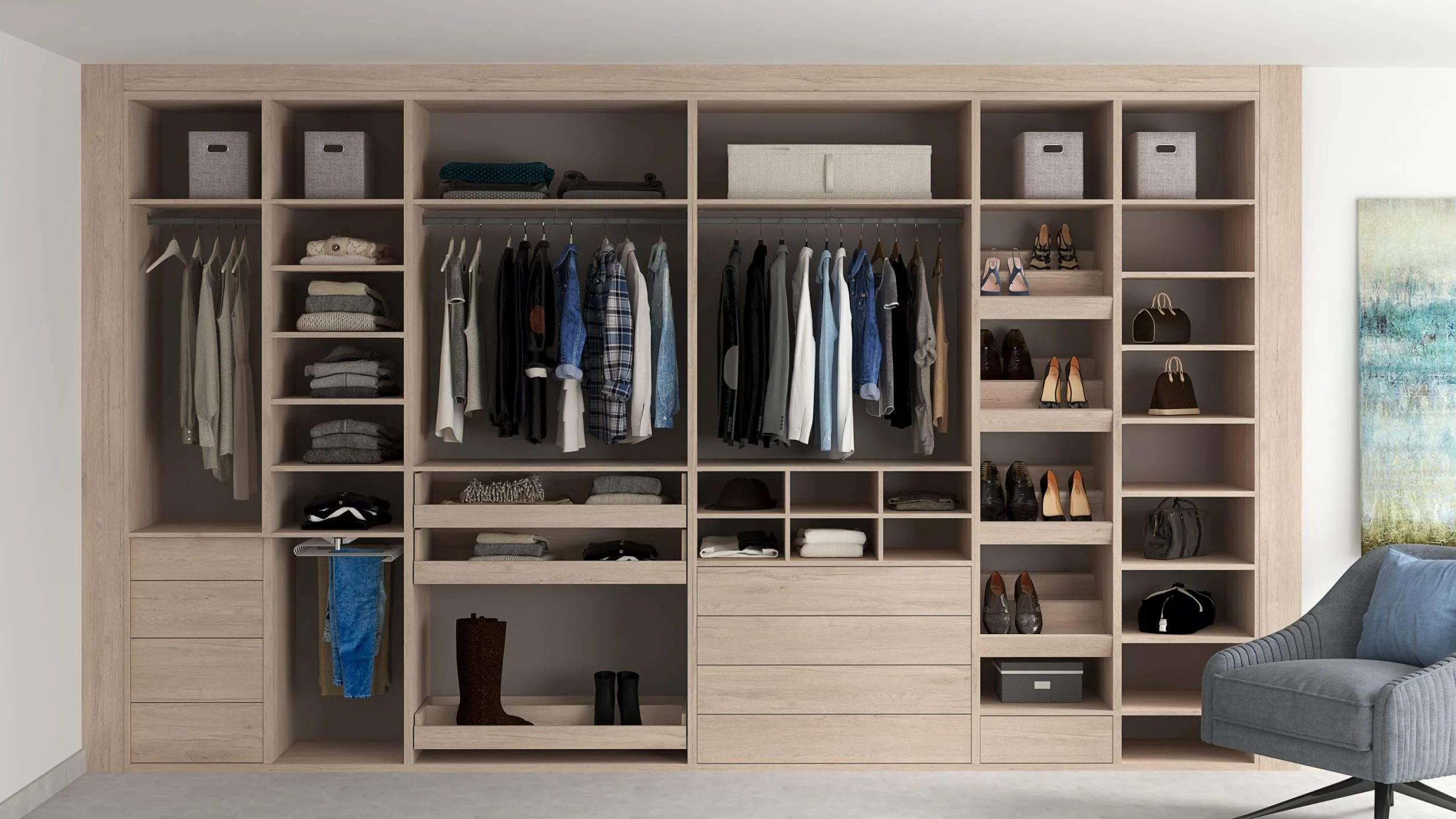 AV014 - Vestidor empotrado - ilumueble