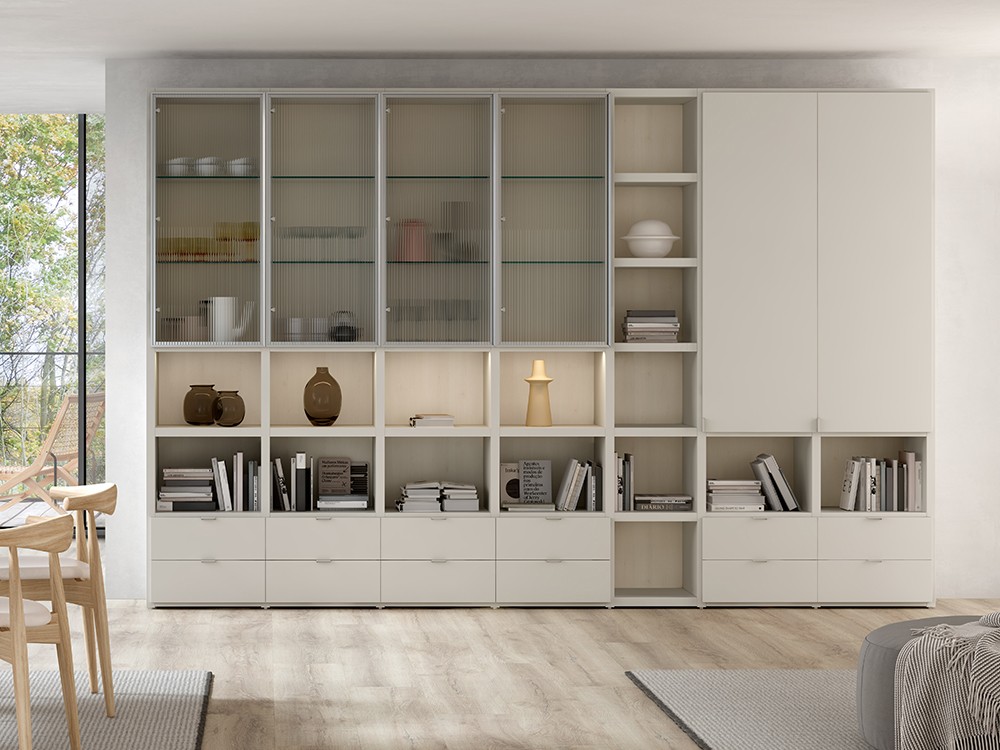 Librería con vitrina ADD 06 - ilumueble