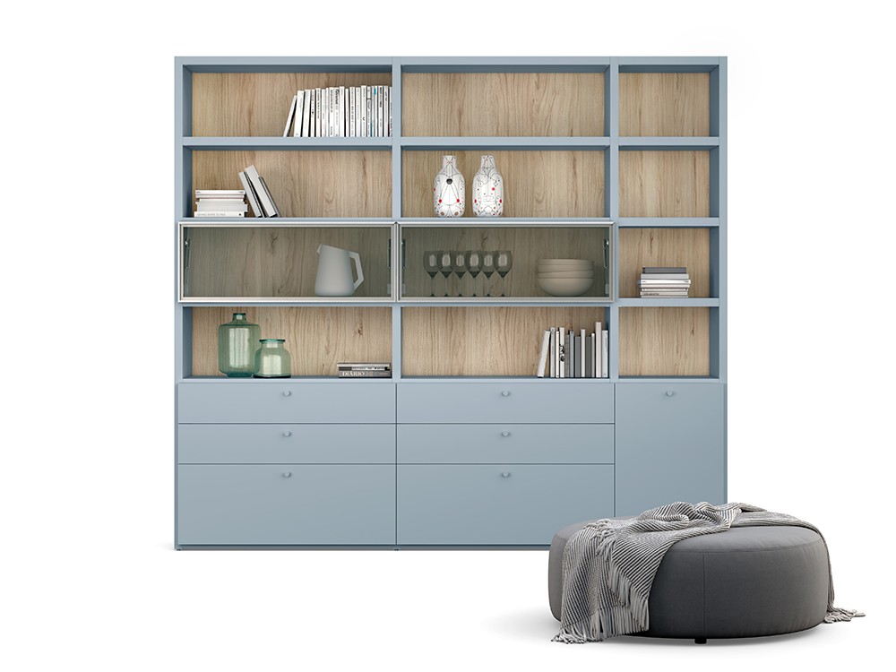 Librería con vitrina ADD 07 - ilumueble