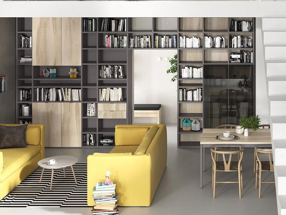 Librería Modular Tegar Natur - ilumueble