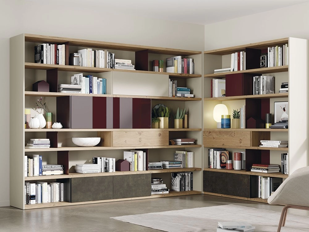 Librería modular para rincón - ilumueble