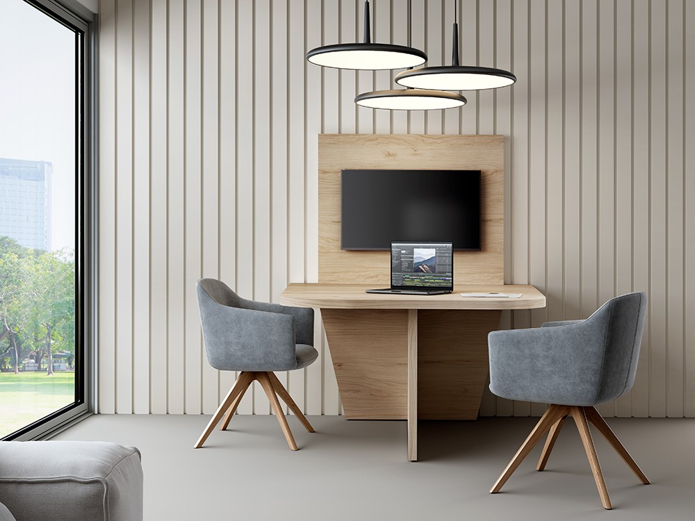 Mesa con panel para videoconferencias ADD 31 - ilumueble